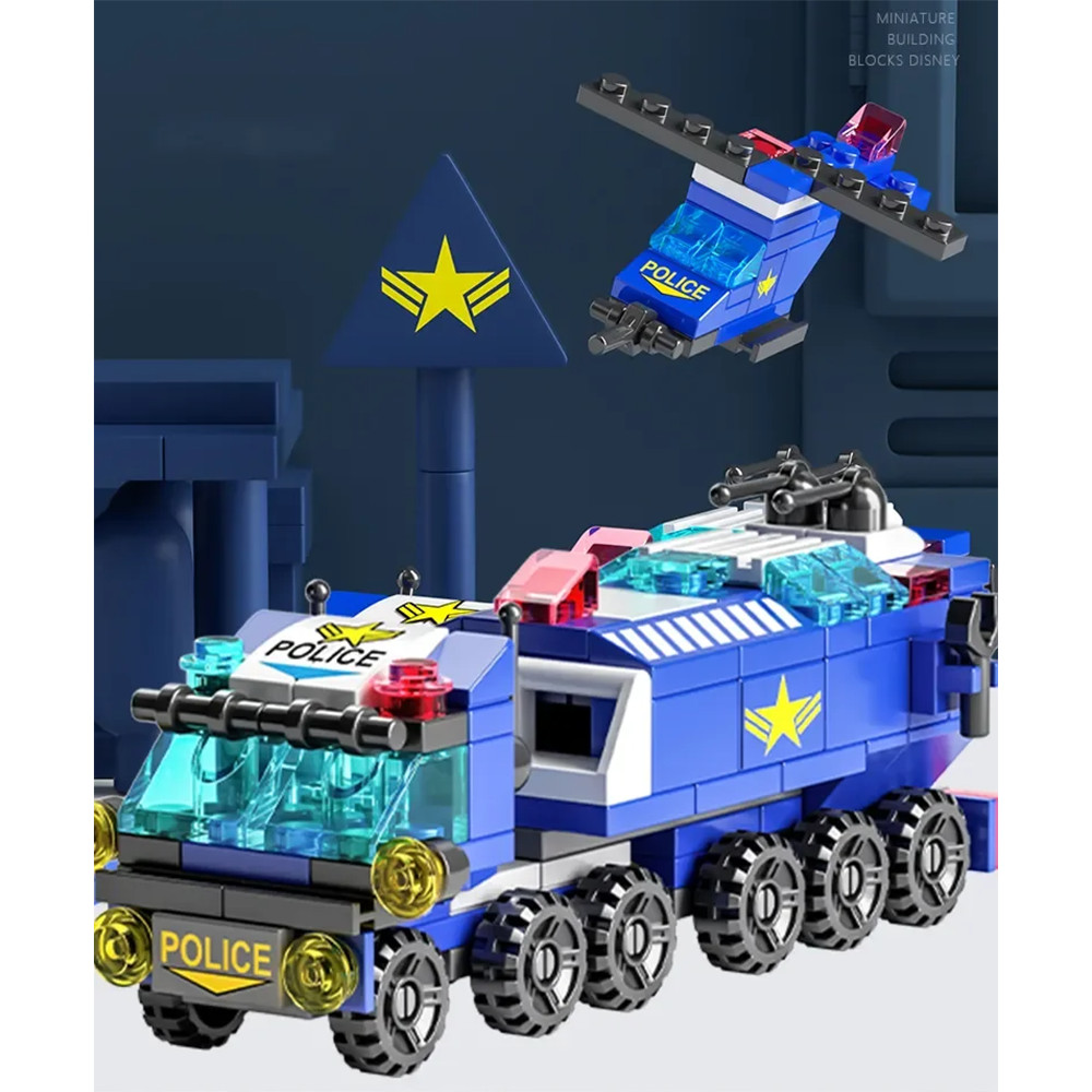 Jual LELE BROTHER Mainan Balok Susun Mobil Polisi 6 in 1 LEGO 147 ...