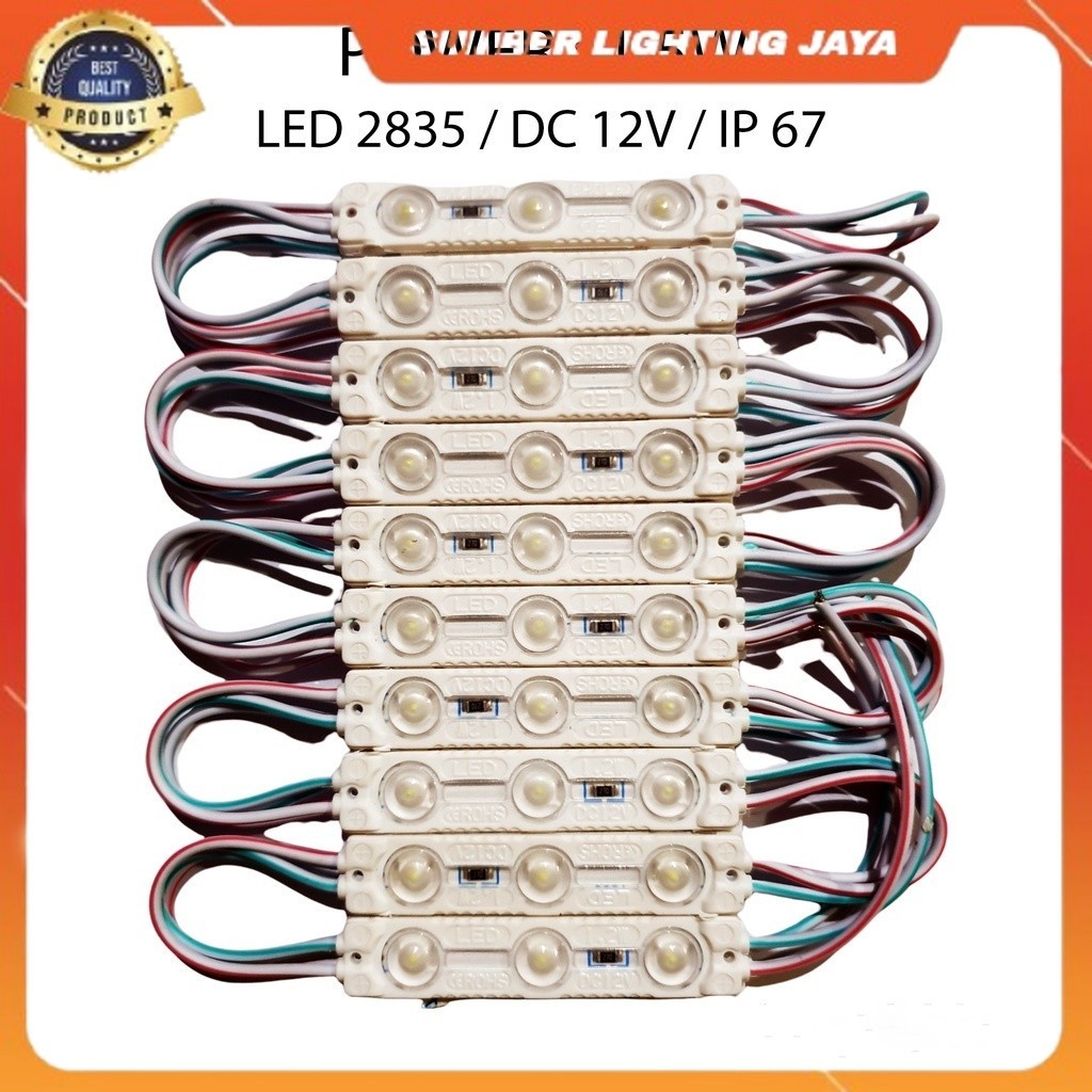 Jual COD & READY STOK LAMPU MODUL LED 3 MATA SMD 2835 12 VOLT / LED MODUL 3 MATA 12V / MODUL 12V ...