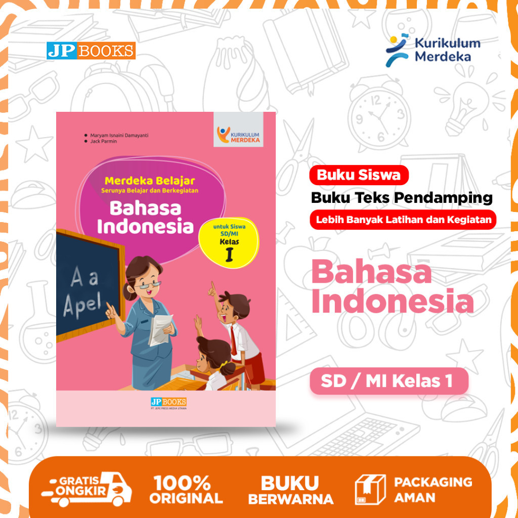 Jual JP Books – Buku Teks Siswa Pendamping Kurmer Sekolah Bahasa Indonesia Sd Kelas 1 ...