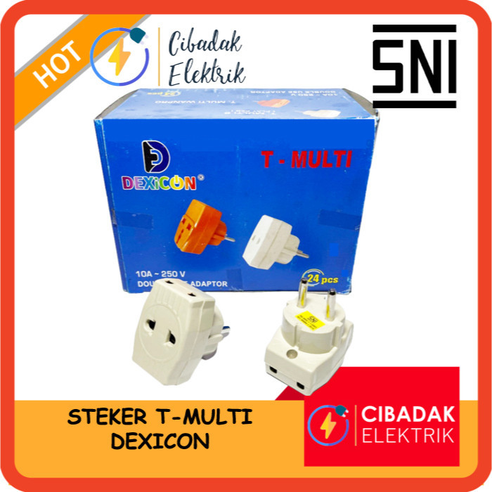 Jual STEKER T MULTI DEXICON / COLOKAN LISTRIK CABANG 3 MURAH / SUDAH ...