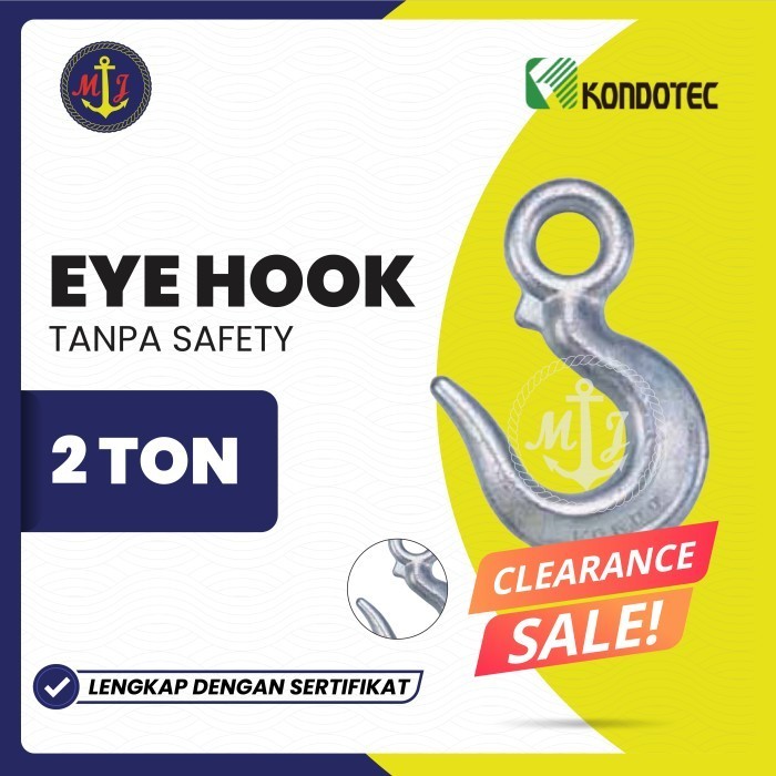 Jual Eye hook kondotec TANPA SAFETY 2 Ton // mjmarine // Dengan Sertifikat | Shopee Indonesia