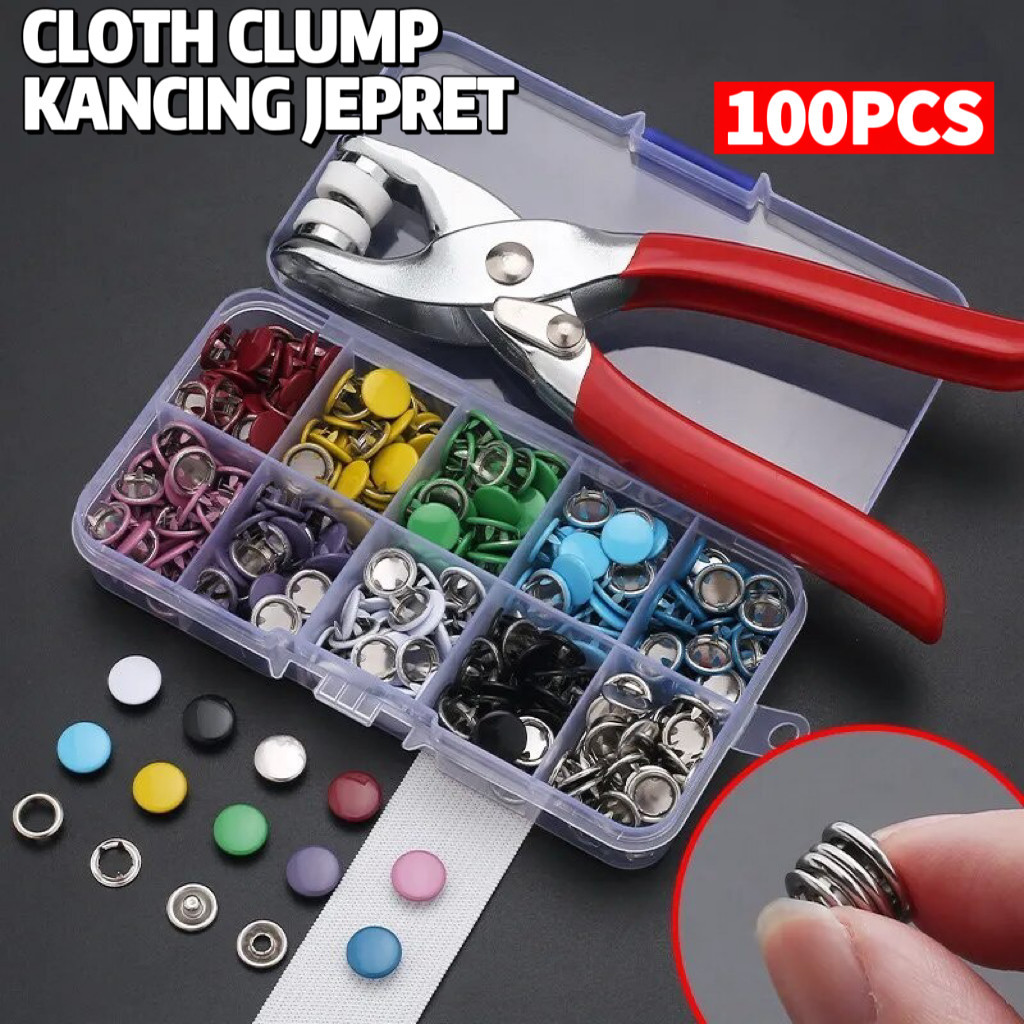 Jual Cloth Clump Set 100 Pcs Kancing Jepret Anti Karat Bahan Stainless ...