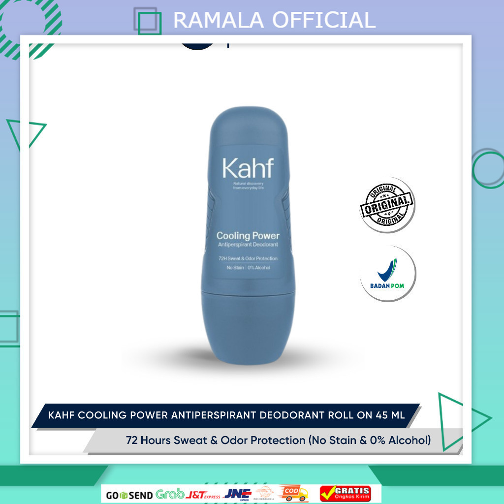 Jual Kahf Cooling Power Antiperspirant Deodorant Roll On 45 ml | Shopee ...