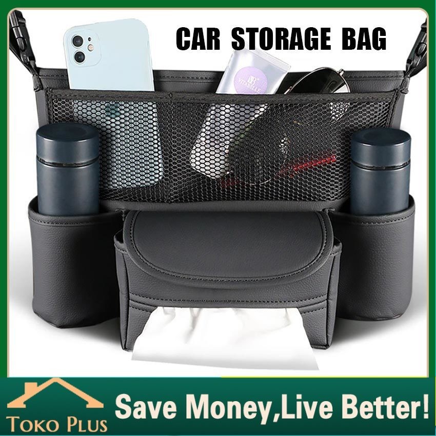 Jual Tas Penyimpanan Tengah Mobil Bahan Kulit Universal Luxury /Car Bag ...