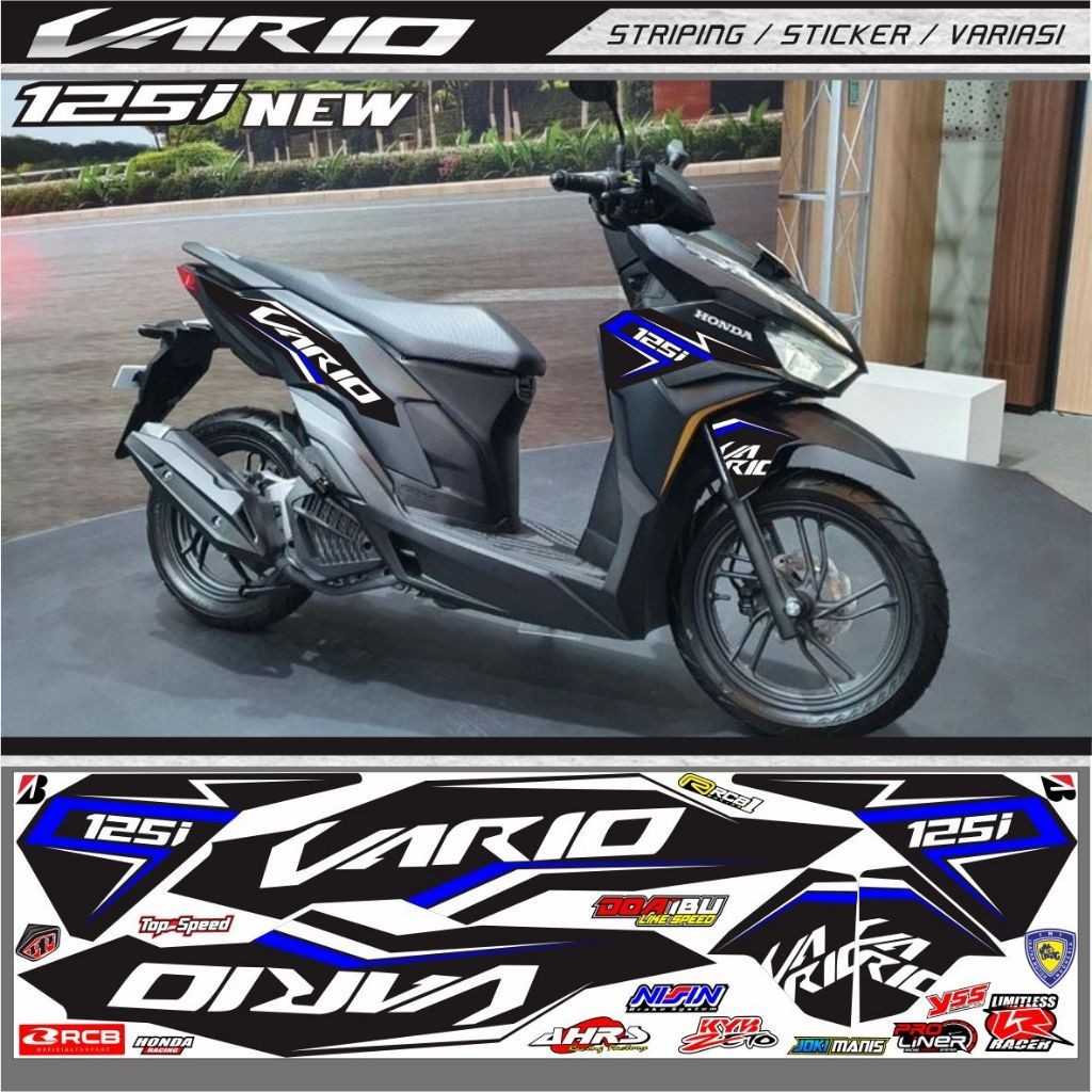Jual sticker variasi motor new vario 125 iss cbs gen-2 tahun 2023 / ...