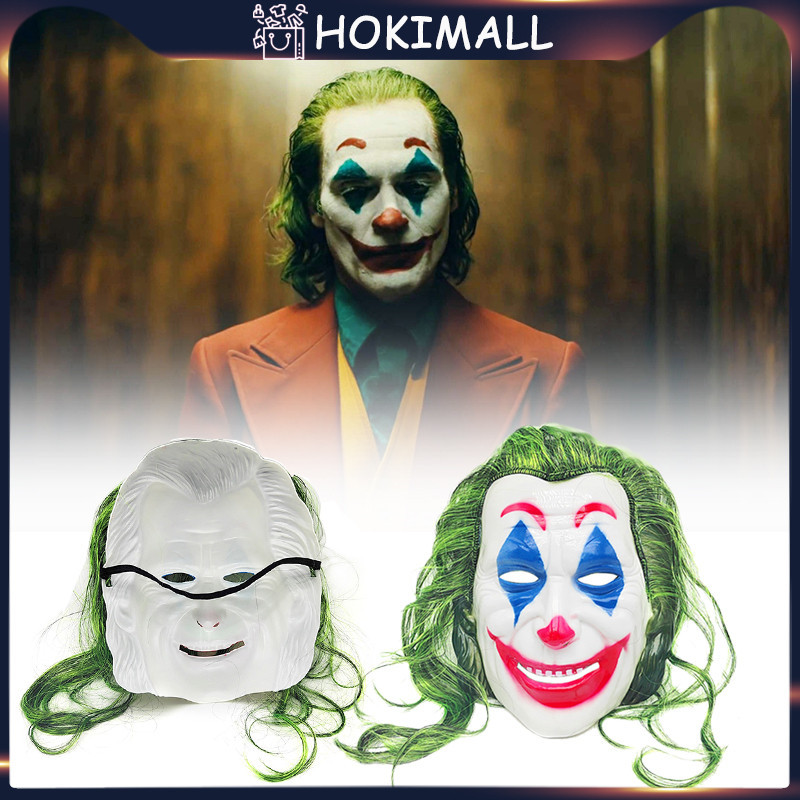 Jual Joker Topeng Badut Rambut Hijau Plastik Clown Mask untuk Halloween ...