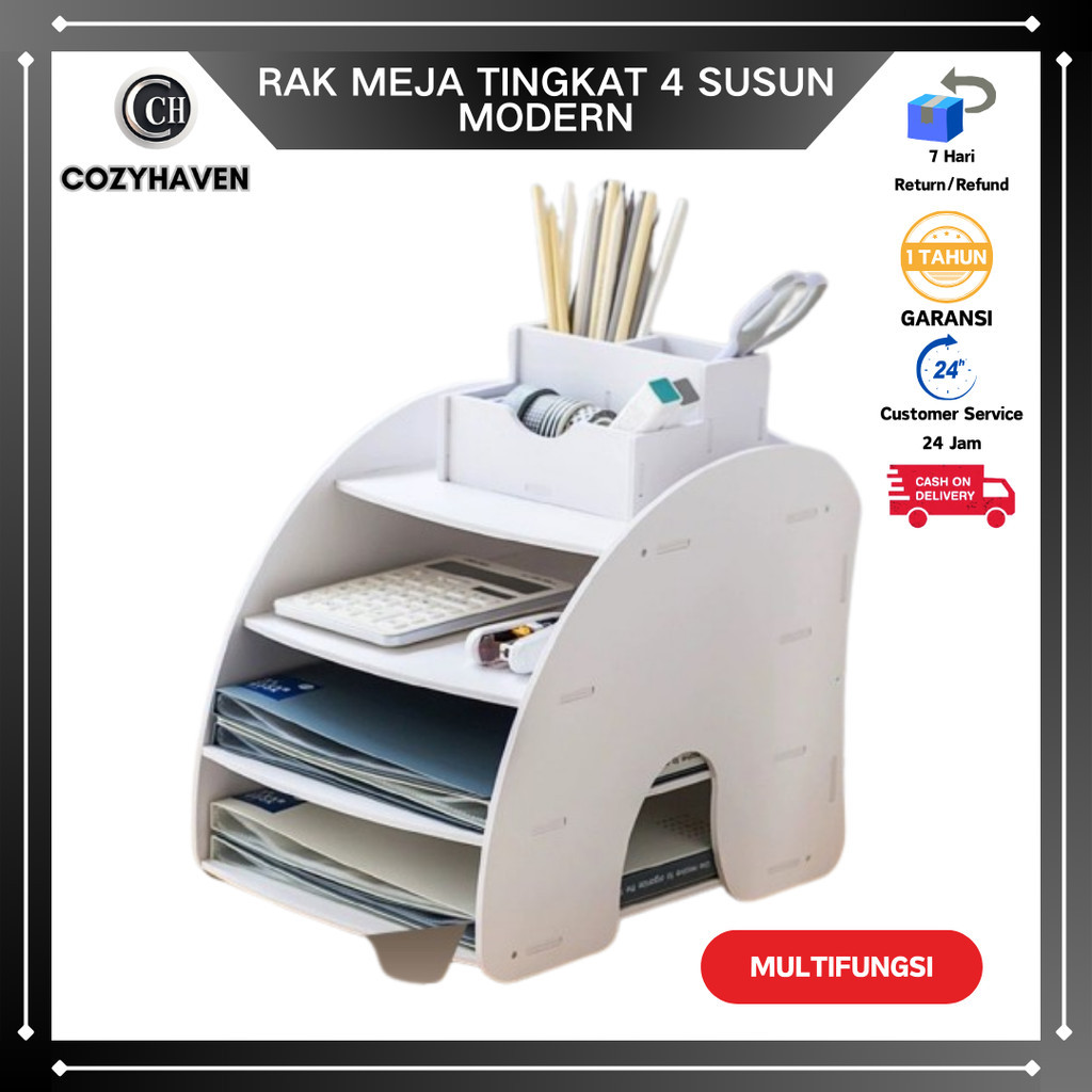 Jual CozyHaven - Rak Multi-Lapis Tempat Penyimpanan File Kantor File ...