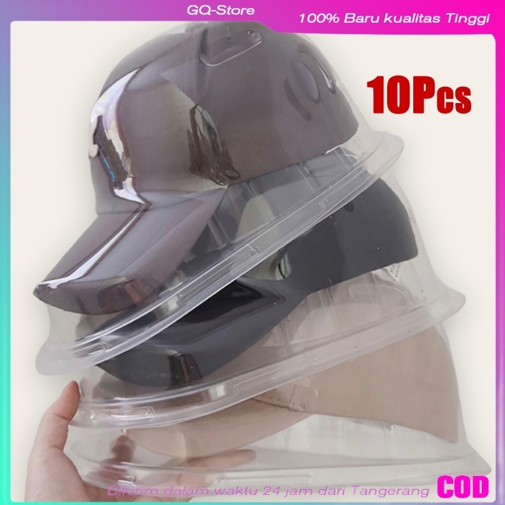 Jual 10Set Pelindung Topi Baseball / Hat Display Case Flat Dan Curve ...