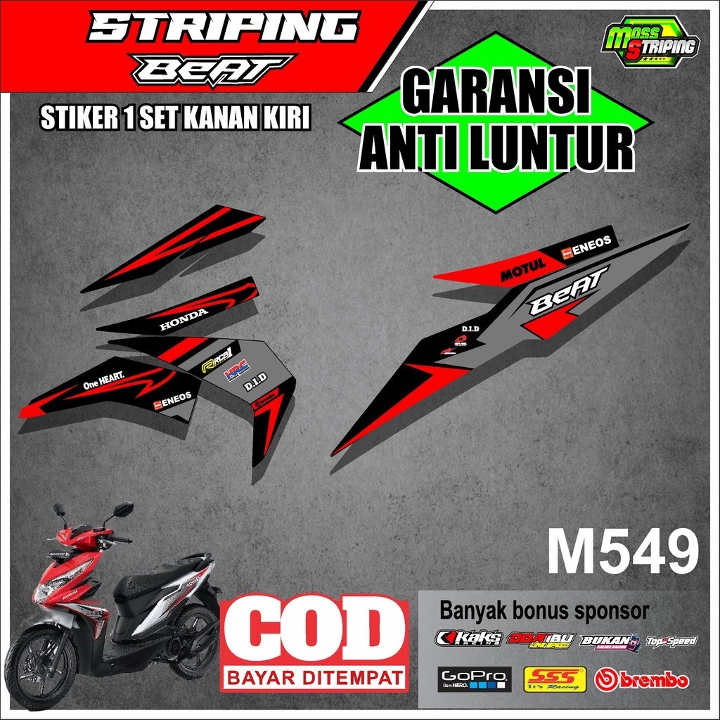Jual STRIPING STIKER LIST VARIASI BEAT ESP STREET FI NEW 2016 2017 2018 ...