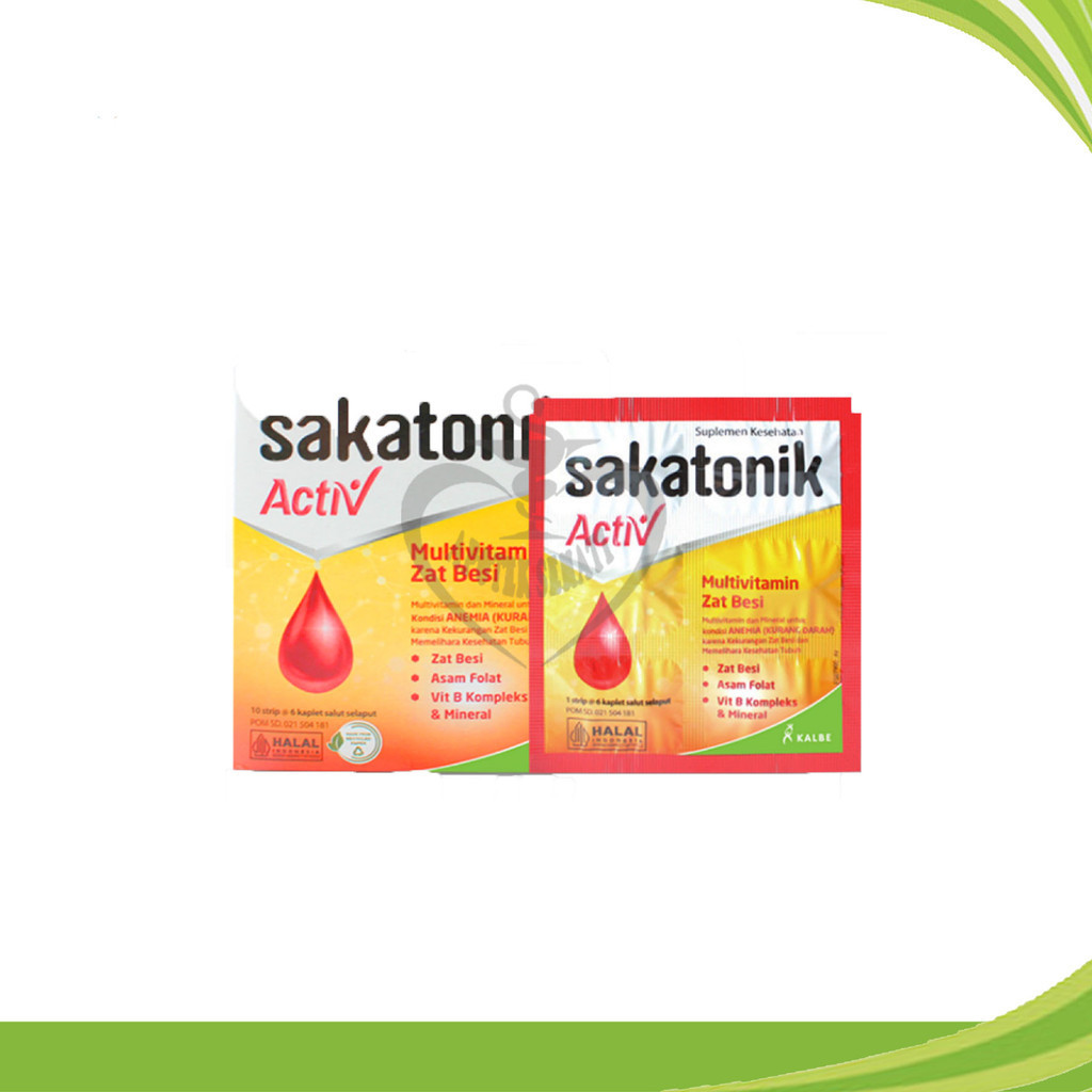 Jual Sakatonik Activ Kaplet Multivitamin Zat Besi Penderita Anemia ...