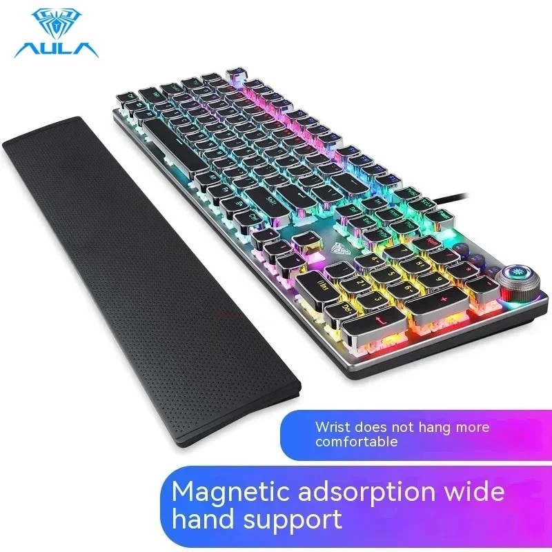 Jual AULA F2088 Mechanical Keyboard Punk Keycap Retro 104Keys Reactor ...