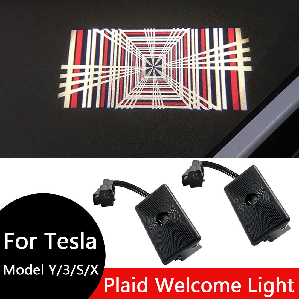 Jual For Tesla Model 3 highland LED Logo Projector Puddle Lights Ultra ...