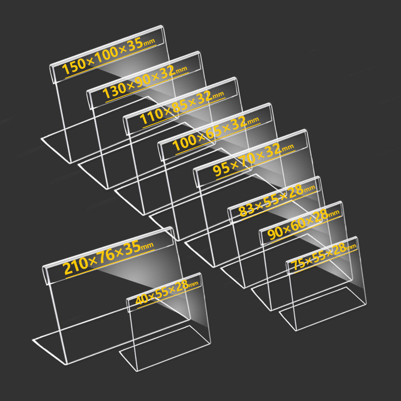 Jual 10Pcs Acrylic Table Card Display Desk Card Board Price Tag Holder ...