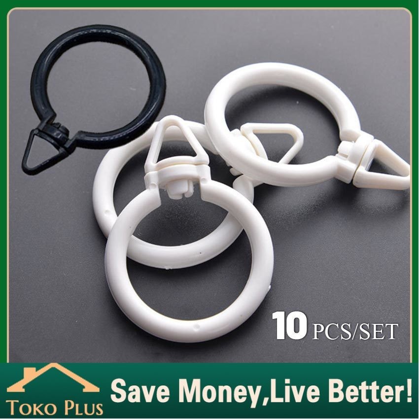 Jual 10Pcs/Set Gorden Cincin Ring Bulat Hordeng Gantungan Gorden ...