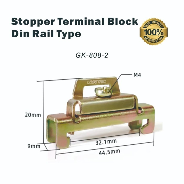 Jual Stopper Terminal Block Din Rail Type GK-808-2 | Shopee Indonesia