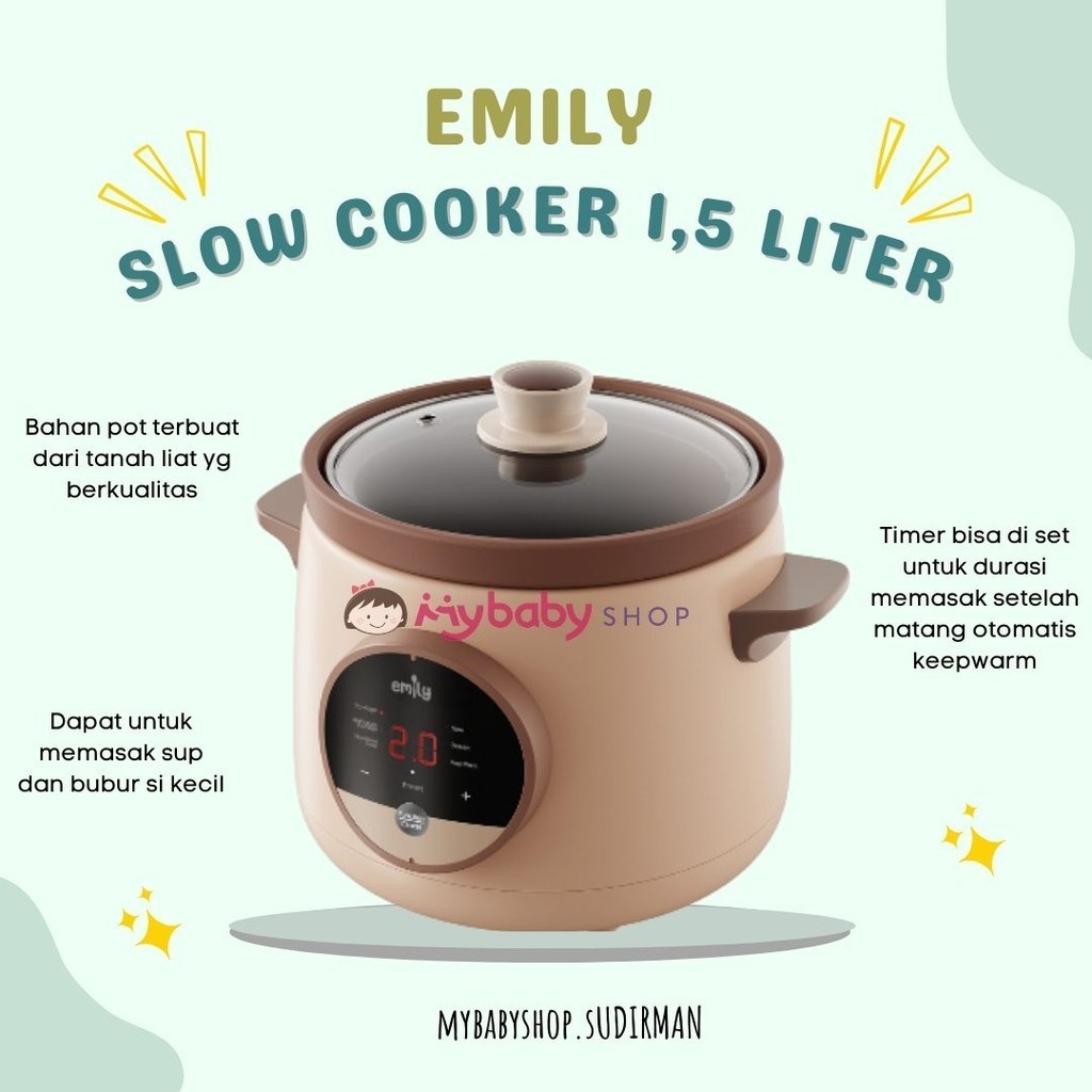 Jual Emily Slow Cooker Claypot 1.5L (39008) - Slow Cooker Tanah Liat ...