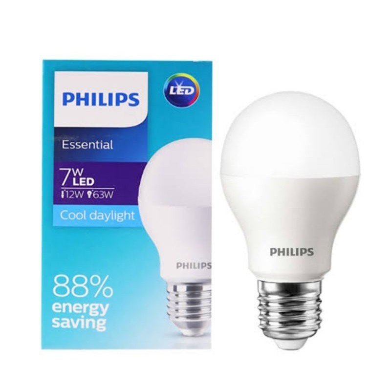 Jual PHILIPS LAMPU LED BULB ESSENTIAL 3W 5W 7W 9W 11W 13W 15W PUTIH COOL DAYLIGHT - LAMPU ...