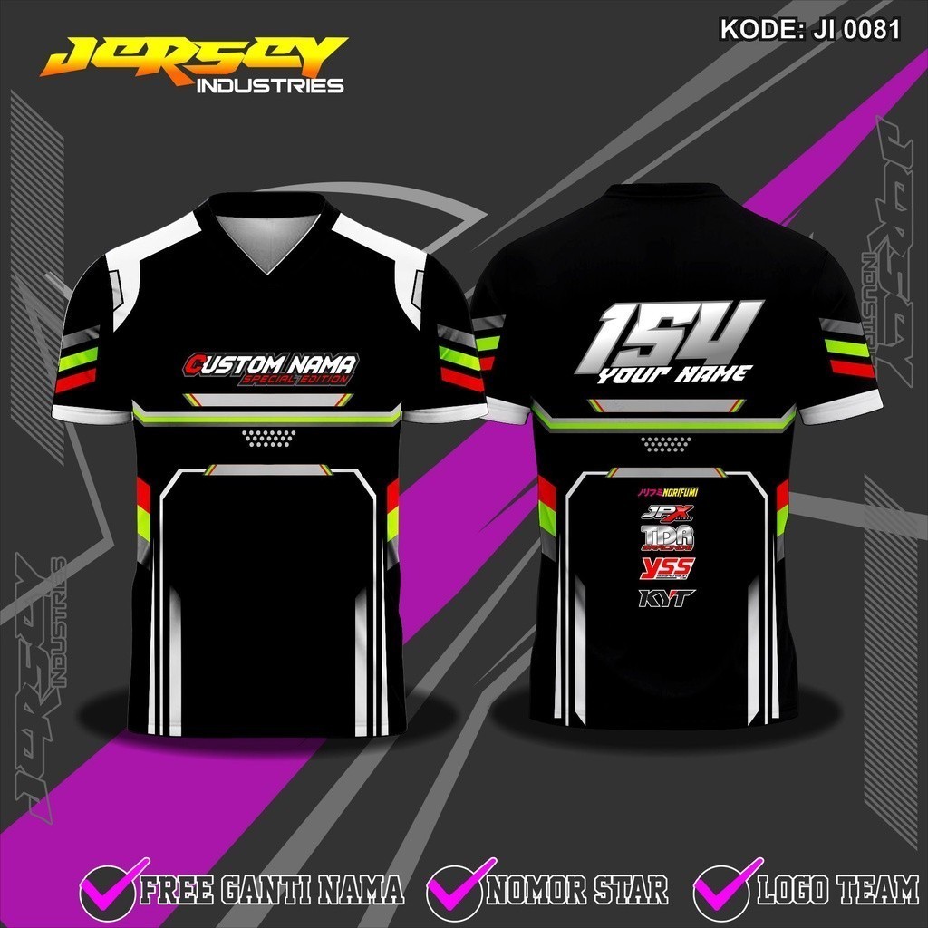 Jual Custom Jersey Team racing Balap Full Printing, Desain Bebas Custom ...