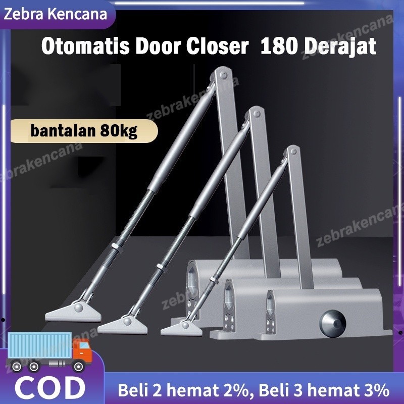 Jual Otomatis Door Closer 180° Strong Penutup Pintu Otomatis Hold Open ...
