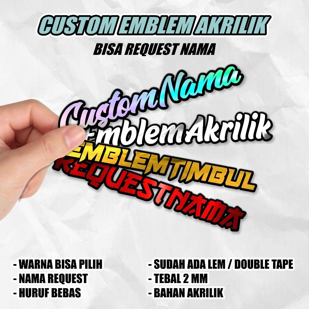 Jual Emblem Custom Nama Satuan | Shopee Indonesia