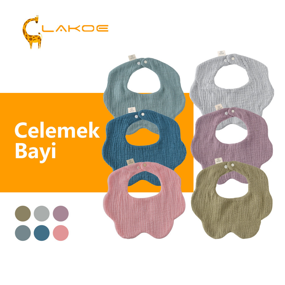 Jual LAKOEOFFICIALMAL Celemek Slaber Makan Bayi 360 derajat Baby Bibs 6 ...