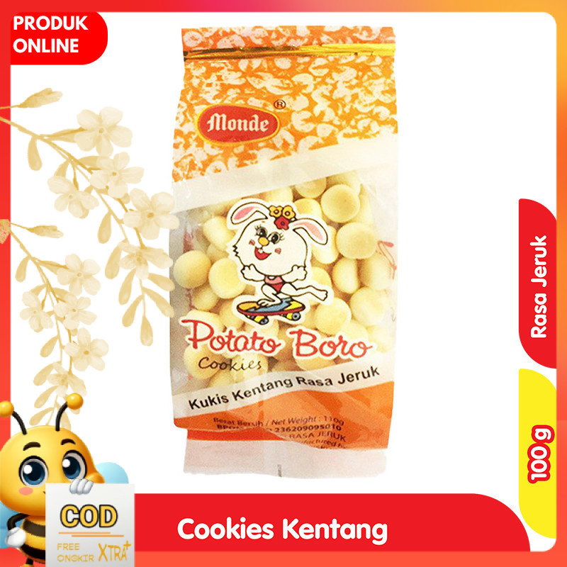 Jual Monde Potato Boro Snack Anak Cookies Kentang Rasa Jeruk 100 g ...