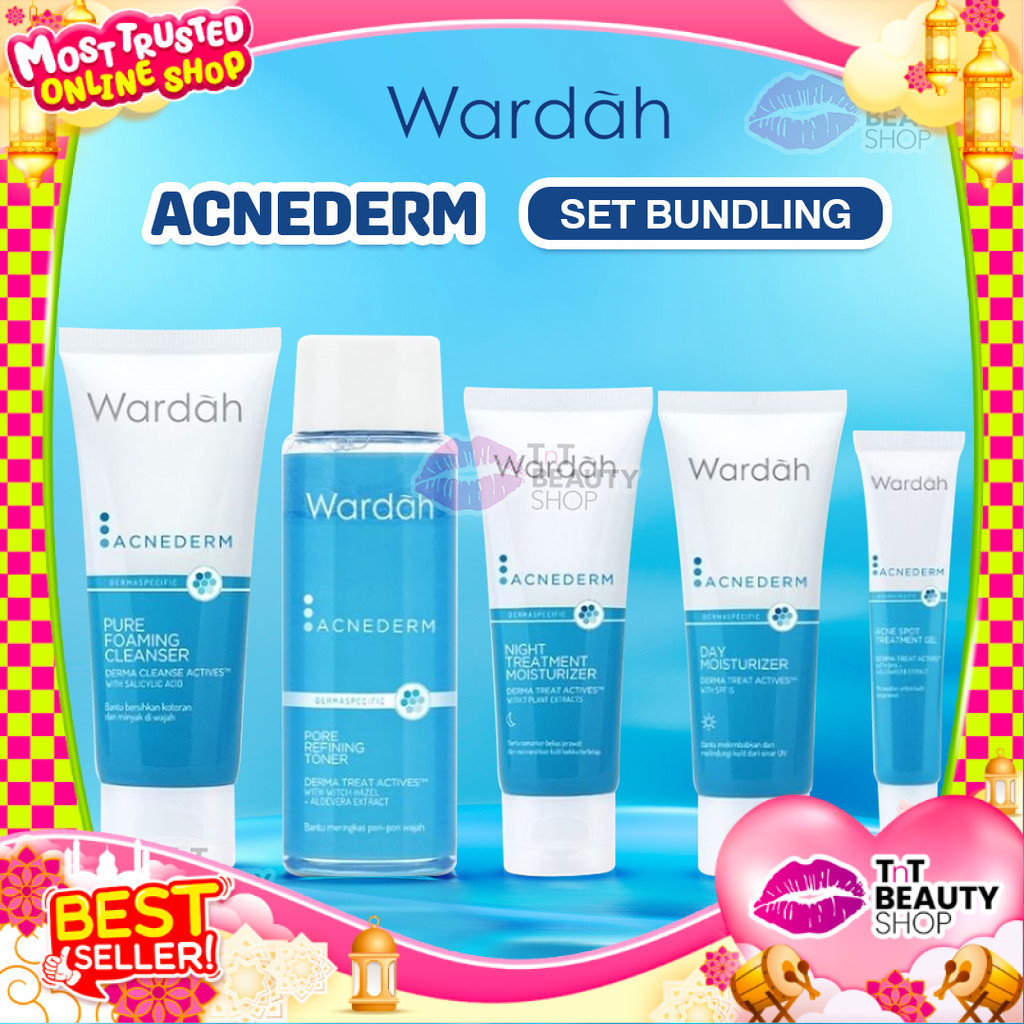 Jual [BUNDLING] Wardah Acnederm Paket Lengkap Full Regime ( Acne Spot ...