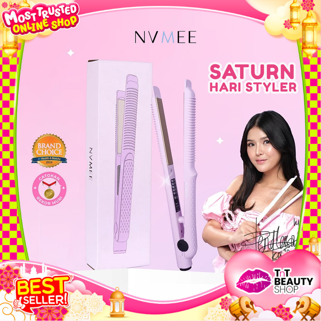 Jual NVMEE - Catokan Pelurus Rambut Saturn Hair Styler Mudah Digunakan ...