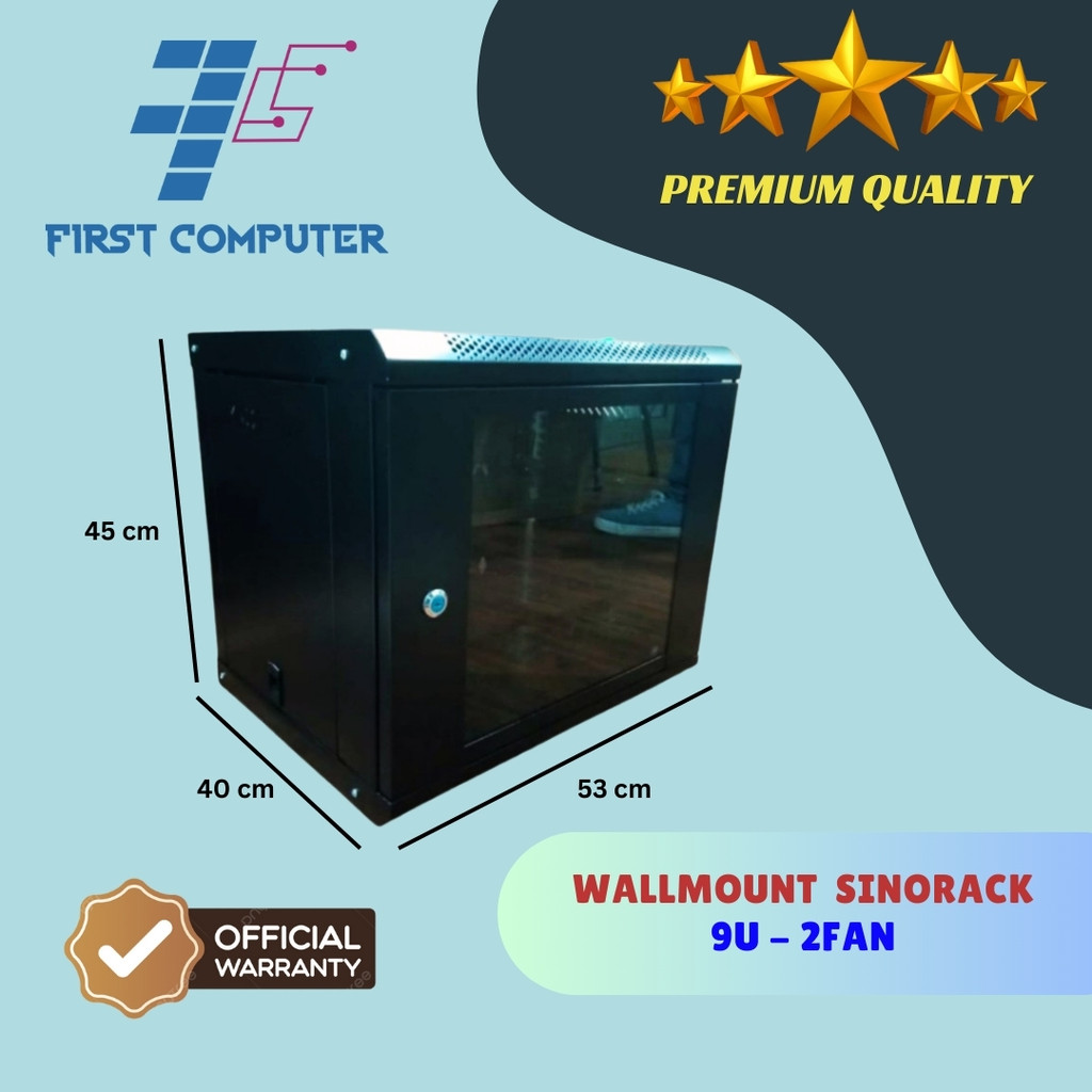 Jual SINORACK Wallmounted Rack Server 9U Dual Fan ( 530X400X450mm ) | Shopee Indonesia