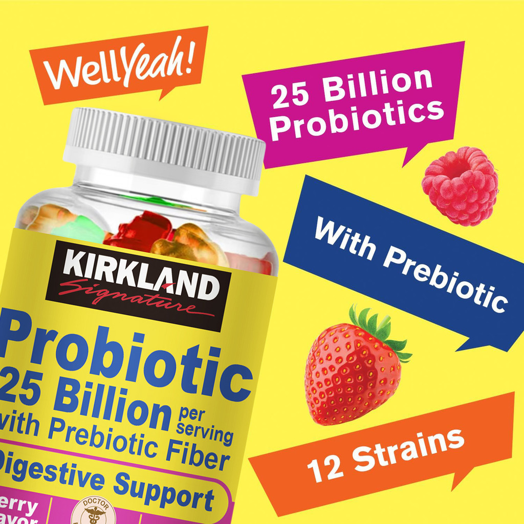 Jual Probiotics 25 Billion Gummies with Prebiotics Fiber Supplement ...