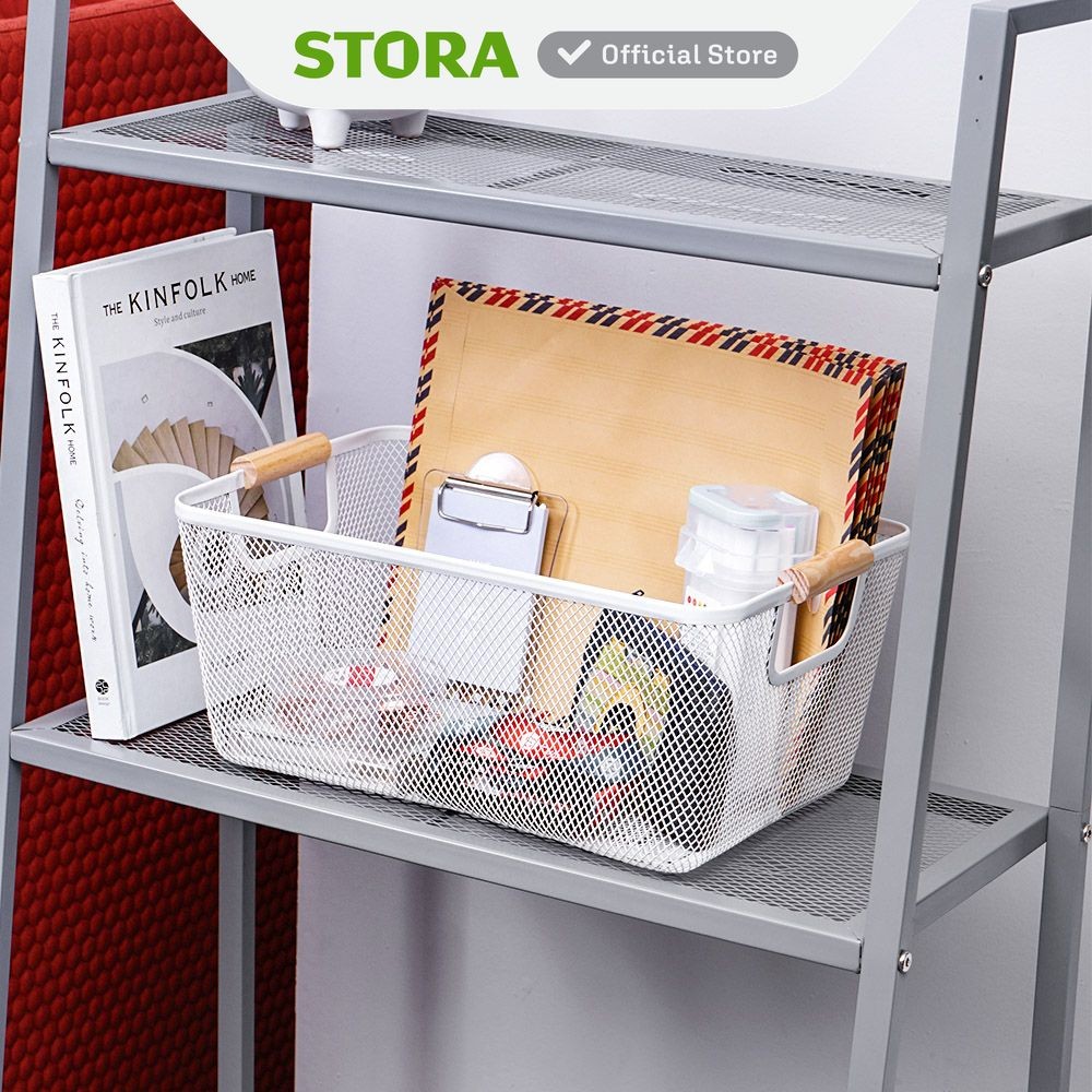 Jual Stora 36X23X16.5 cm Keranjang Penyimpanan Wire - Putih Storage ...