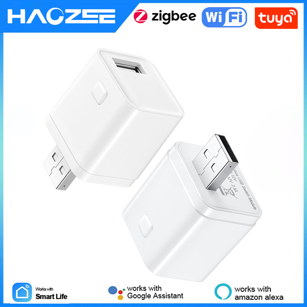 Jual Tuya Smart WiFi/Zigbee Micro 1 2 3 USB Adaptor Switch 5V Mini USB ...