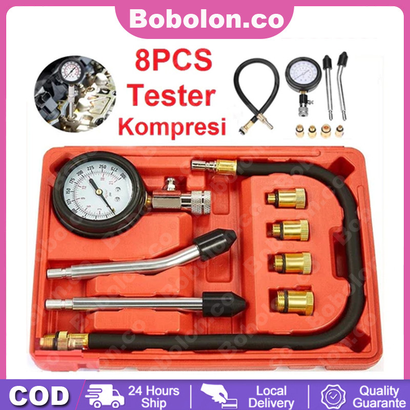 Jual 8Pcs Set Tester Kompresi Silinder Mesin Mobil Alat Pengukur ...