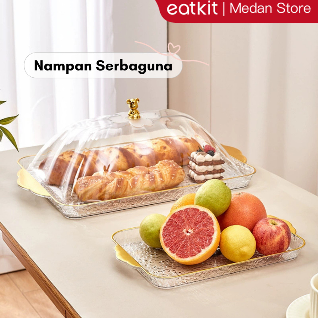 Jual [Medan Ready Stock] Eatkit Food Tray Nampan Saji | Transparan ...