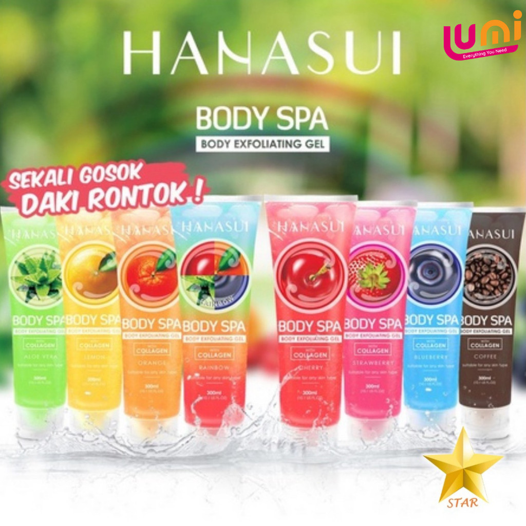 Jual Hanasui Body Spa Peeling Gel 300ml with Collagen Peluntur Daki ...
