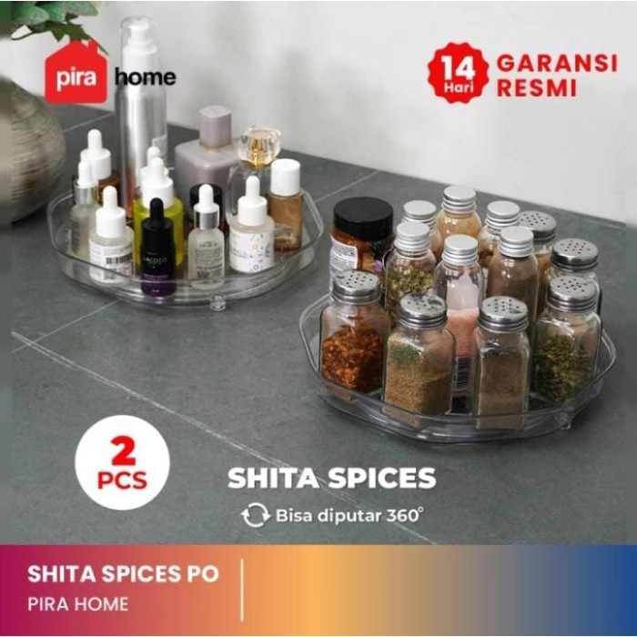 Jual PIRA HOME - SHITA SPICES PO Lazy Susan Organizer / Rak Transparan ...