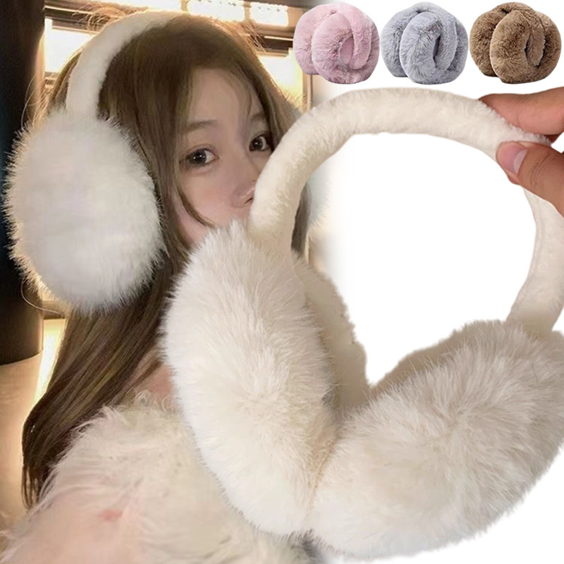 Jual Fashion Soft Faux Fur Ear Warmer Winter Earmuffs For Women Men ...