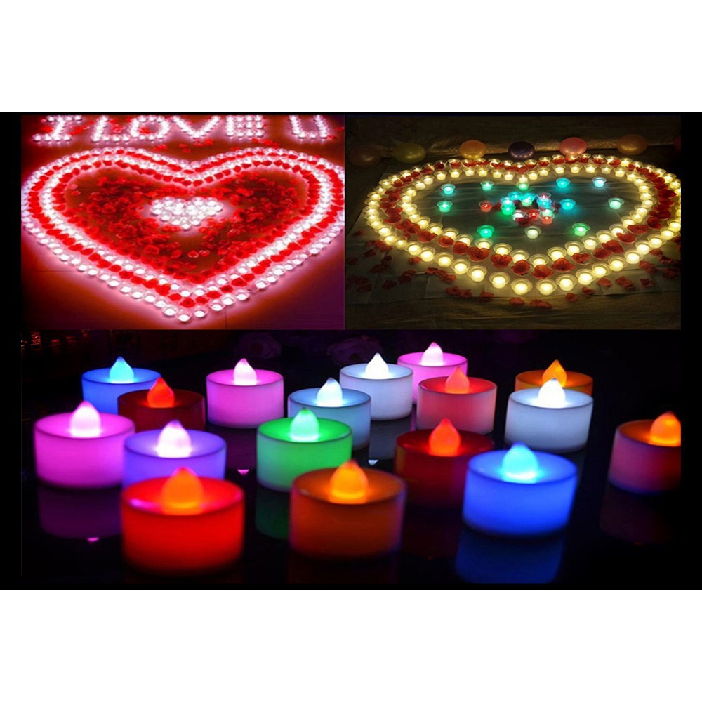 Jual Lilin Mini LED Warna Warni Dekor Lampu Hias Elektrik Candle Light ...