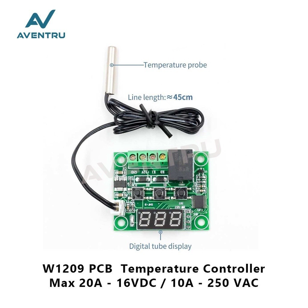 Jual W1209 PCB Thermostat DC AC Digital Temperature Controller Control ...