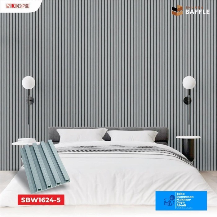 Jual Baffle / Wall Panel PVC Shunda SBW 1624-5 Grey Weathered Oak ...