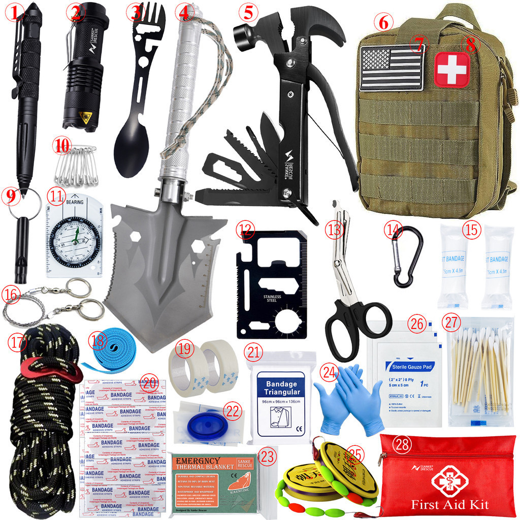 Jual Survival First Aid Kit Military Full Set Molle Outdoor Gear Emergency Kits Camping Hiking ...