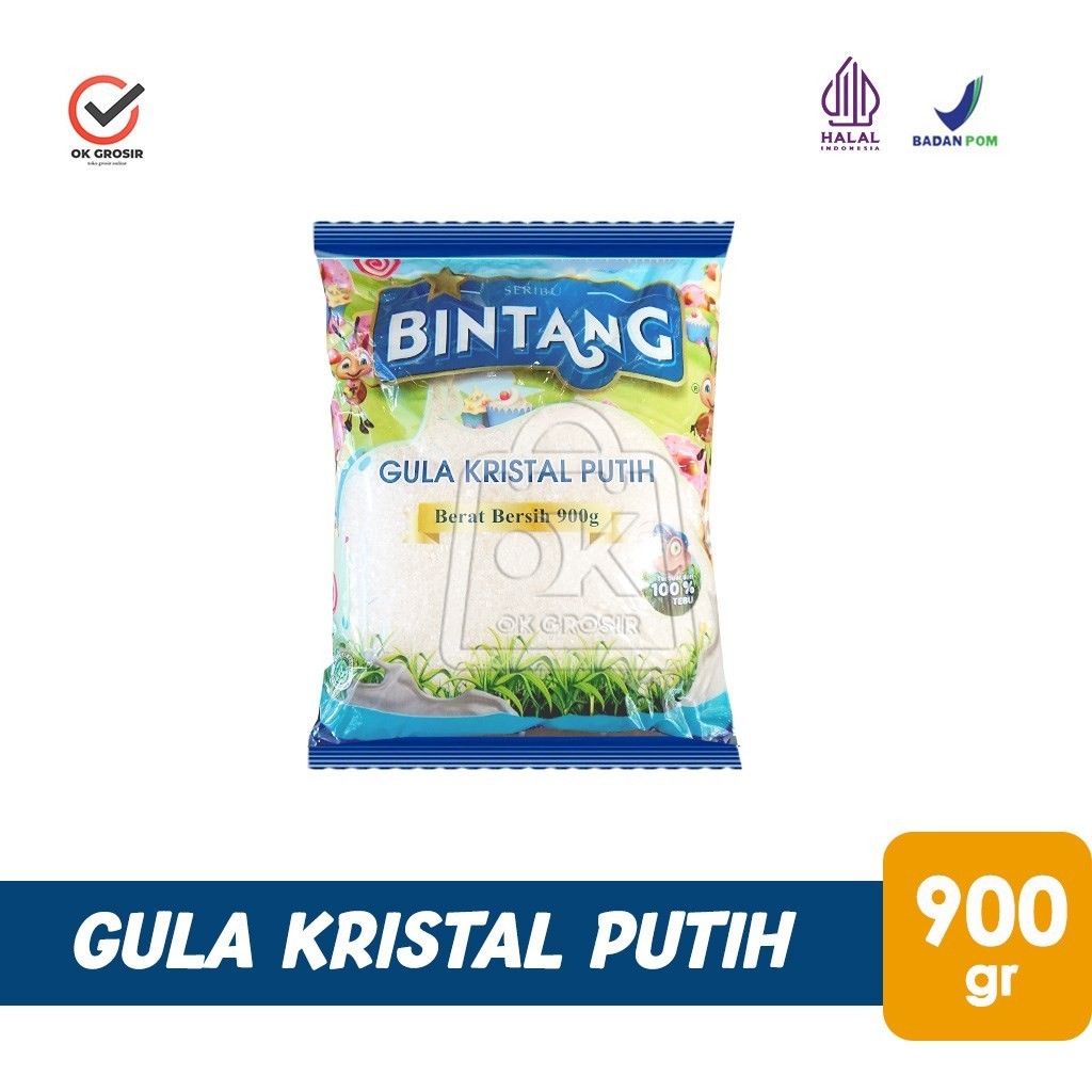 Jual Gula Pasir Putih Seribu Bintang 1000 Gula Kristal Putih (Pouch 900 ...