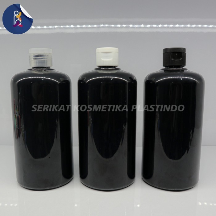 Jual BOTOL 500ML FLIPTOP BLACK GLOSSY PUTIH HITAM 500 ML HITAM PET N24 ...