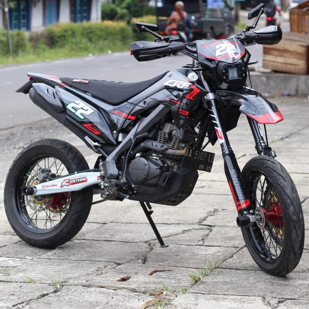 Jual AMANAH DECALS DECAL CRF 150L HITAM ABU ABU BISA CUSTOM NAMA DAN ...