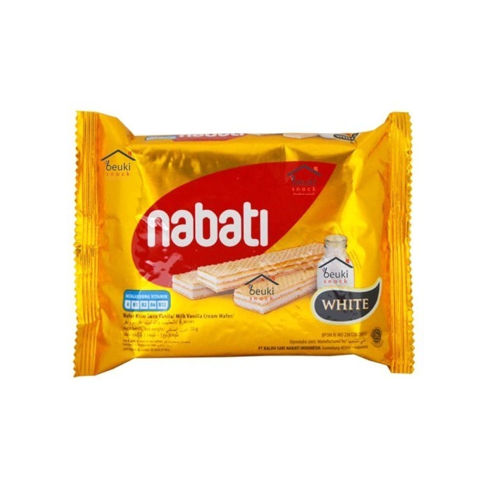 Jual Nabati Wafer White 50gr - Wafer Krim Susu Rasa Vanilla | Shopee ...