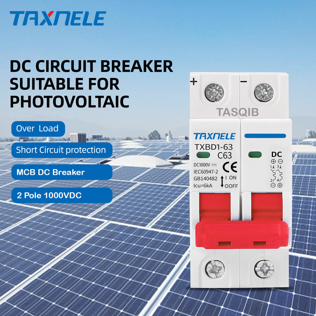 Jual MCB DC 2P 1000V Circuit Breaker 6A 10A 16A 20A 25A 32A 40A 50A 63A ...