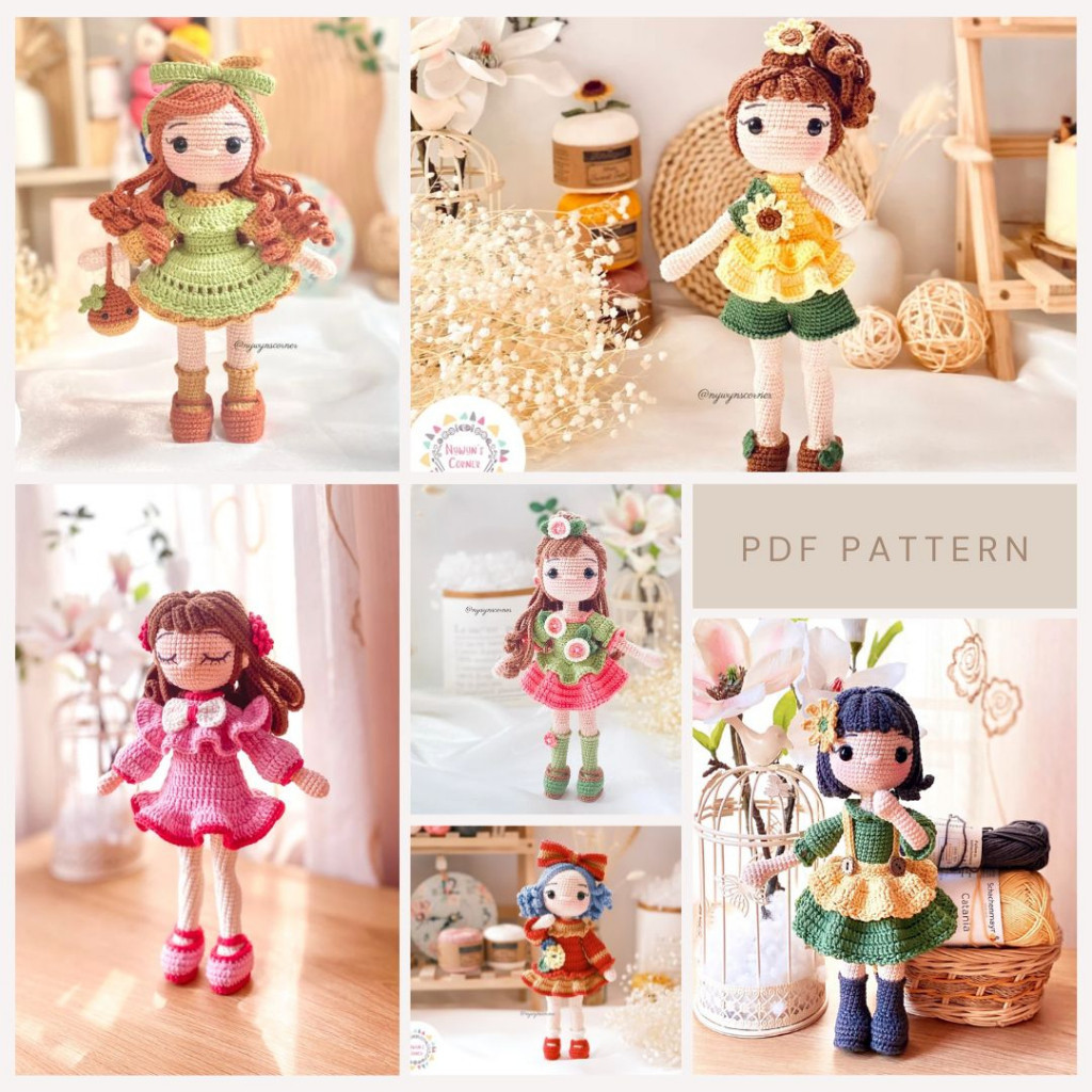 Jual NCorner Amigurumi Girl Animal Doll Pattern 【PDF CROCHET PATTERN ...
