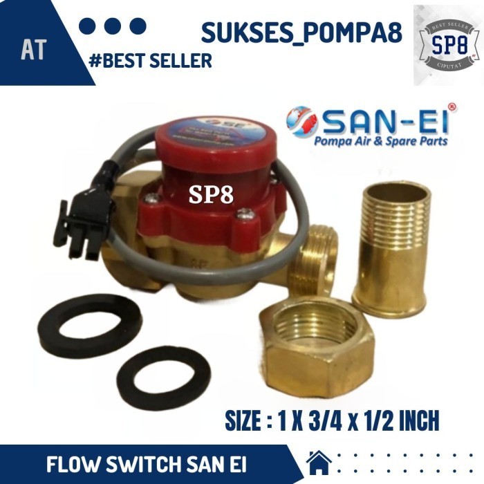 Jual Flow Switch San Ei 1" x 3/4"x 1/2" / Otomatis Booster / Pendorong | Shopee Indonesia
