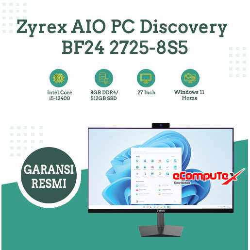 Jual ZYREX AIO PC DISCOVERY BF24 2725-8S5 - i5-12400 8GB 512GB - TKDN ...