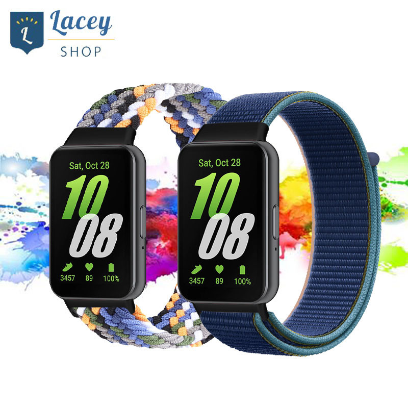 Jual Samsung Fit 3 Strap Nylon Loop Tali Jam Tangan Adjustable Braided ...